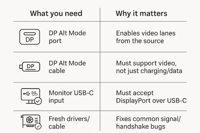 What is DP Alt Mode? — Why your USB‑C cable refuses to do video